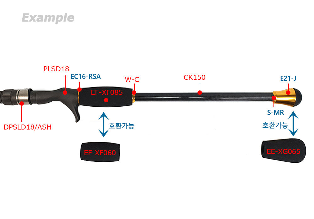 Rod Butt Cap with Heavy Duty Aluminum Rubber Cushion (E21-J) – Duri Fishing