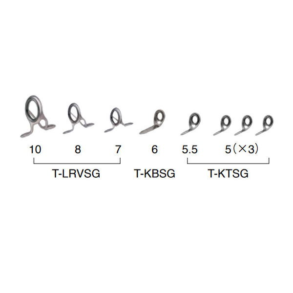 Fuiji Titanum SiC Casting Guides Kit : GT-LRVSG108 for Rod Building ...